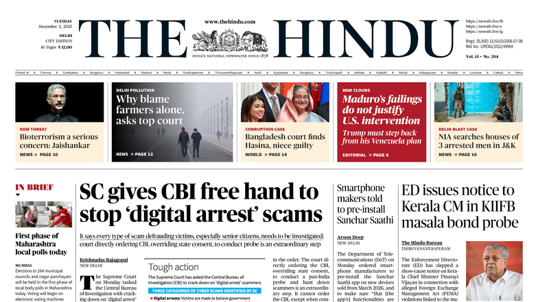 The Hindu News Analysis - December 2, 2025 - Studocu