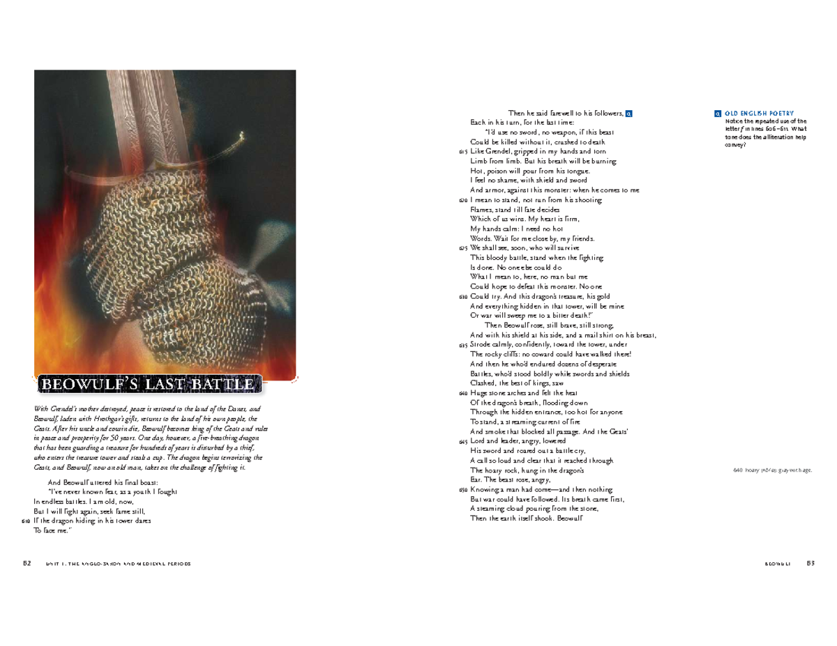 Beowulf: The Final Battle and Legacy of the Geatish King (ENG 101 ...