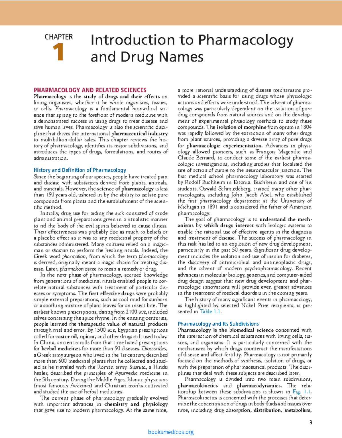CHAPTER 1: Introduction to Pharmacology and Drug Names (PHARMACOLOGY ...