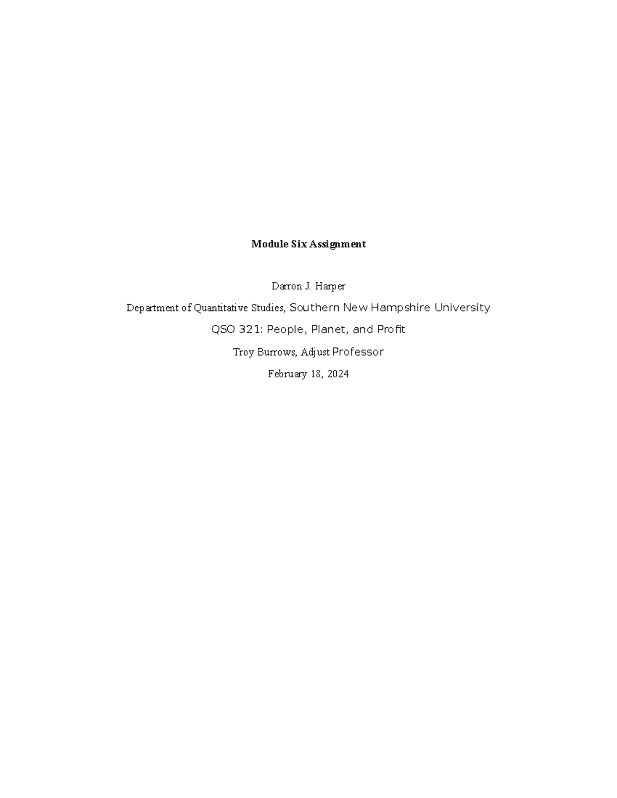 QSO 321 Week 6 Assignment: Enhancing Customer Value Initiatives - Studocu