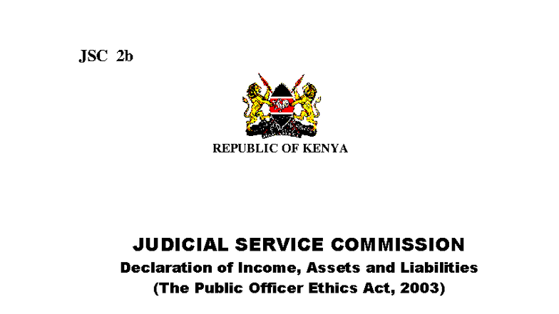 JSC 2b Declaration of Income, Assets & Liabilities Form - Studocu