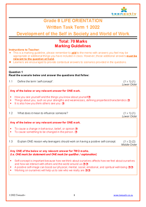 Grade 8 EMS activities 2023 - GRADE 8 EMS TERM ONE 2023 ACTIVITIES ...