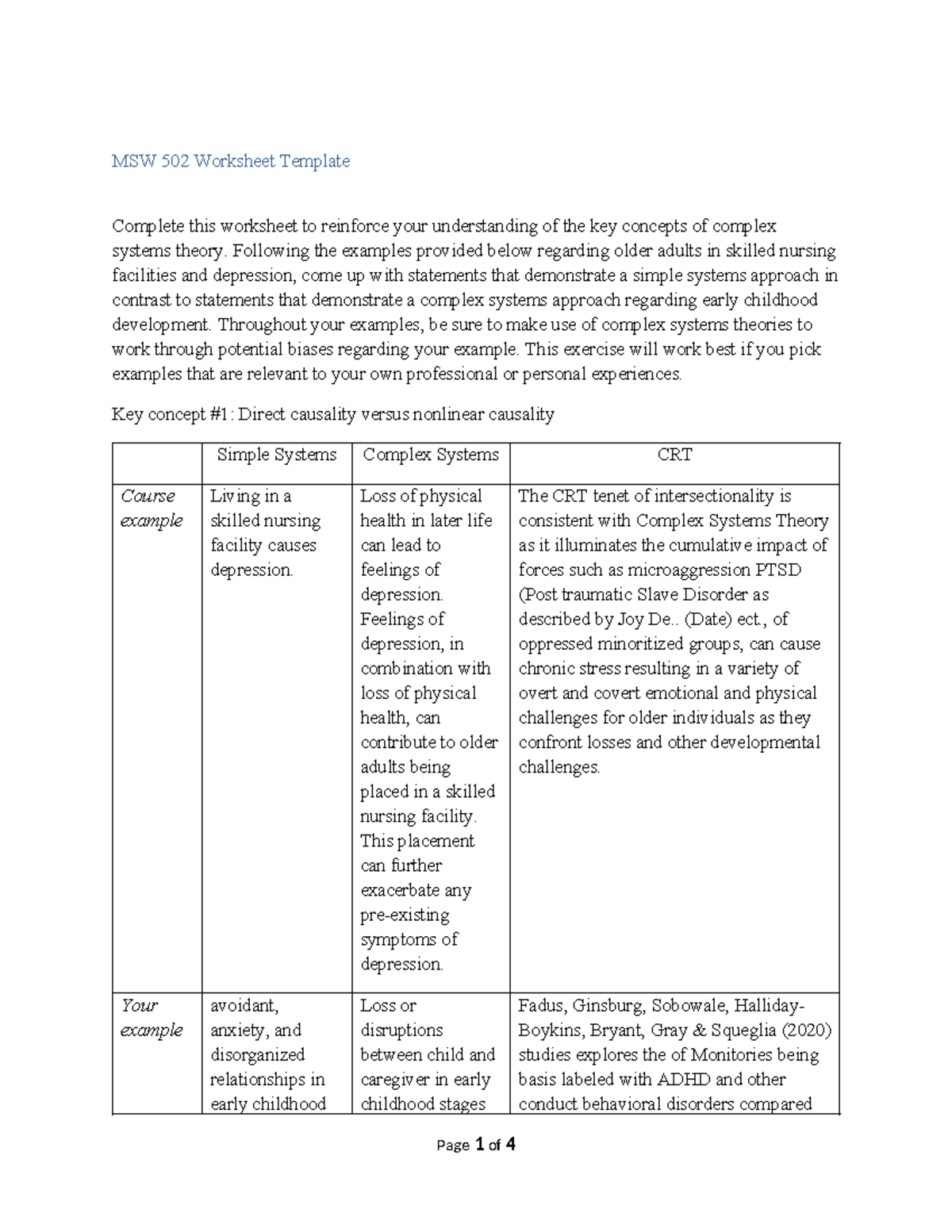 MSW 502 Worksheet Module 4 2023 KJ - MSW 502 Worksheet Template ...