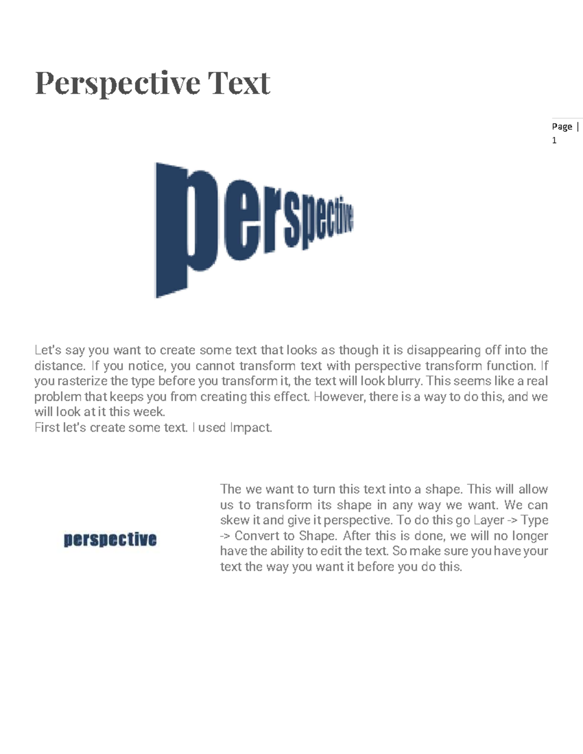 Grafimedia: Creating Perspective Text Effects in Visual Design ...