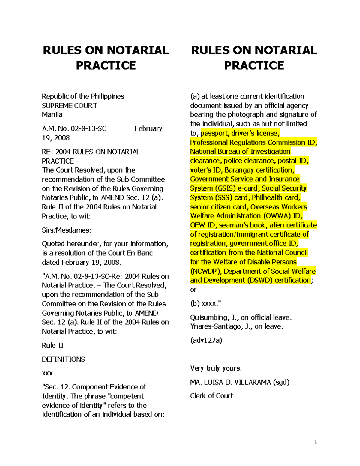 2004 Rules on Notarial Practice in the Philippines: A Guide - Studocu