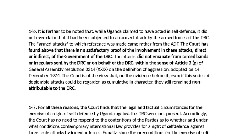 Uganda vs DRC: Legal Findings on Armed Attacks and Jurisdiction ...