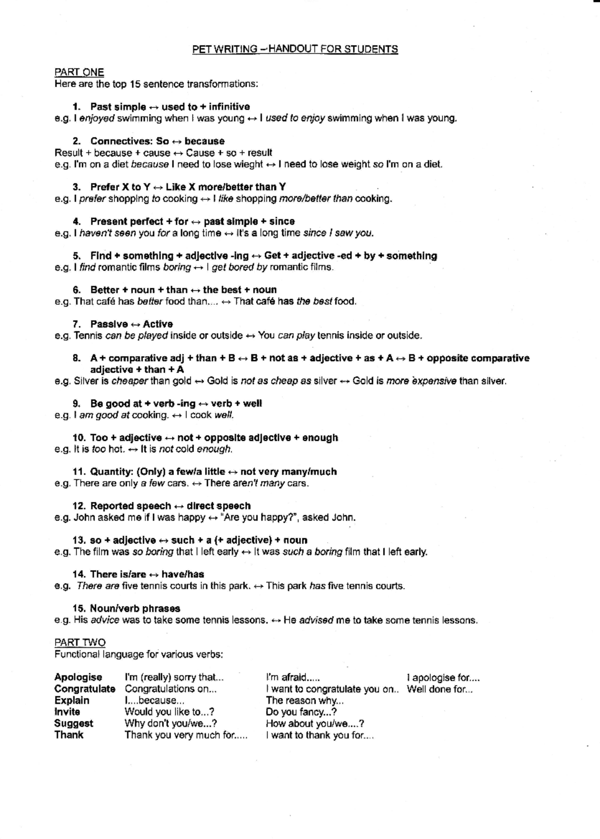 Pet-writing-part-1 compress - PETWRITING - FOR STUDENTS PART ONE Here ...