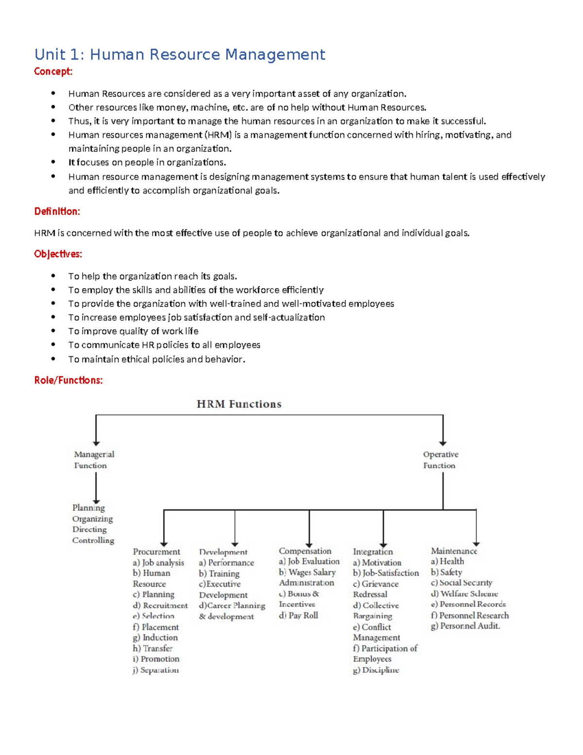 HRM 101 - Comprehensive Overview of Human Resource Management - Studocu