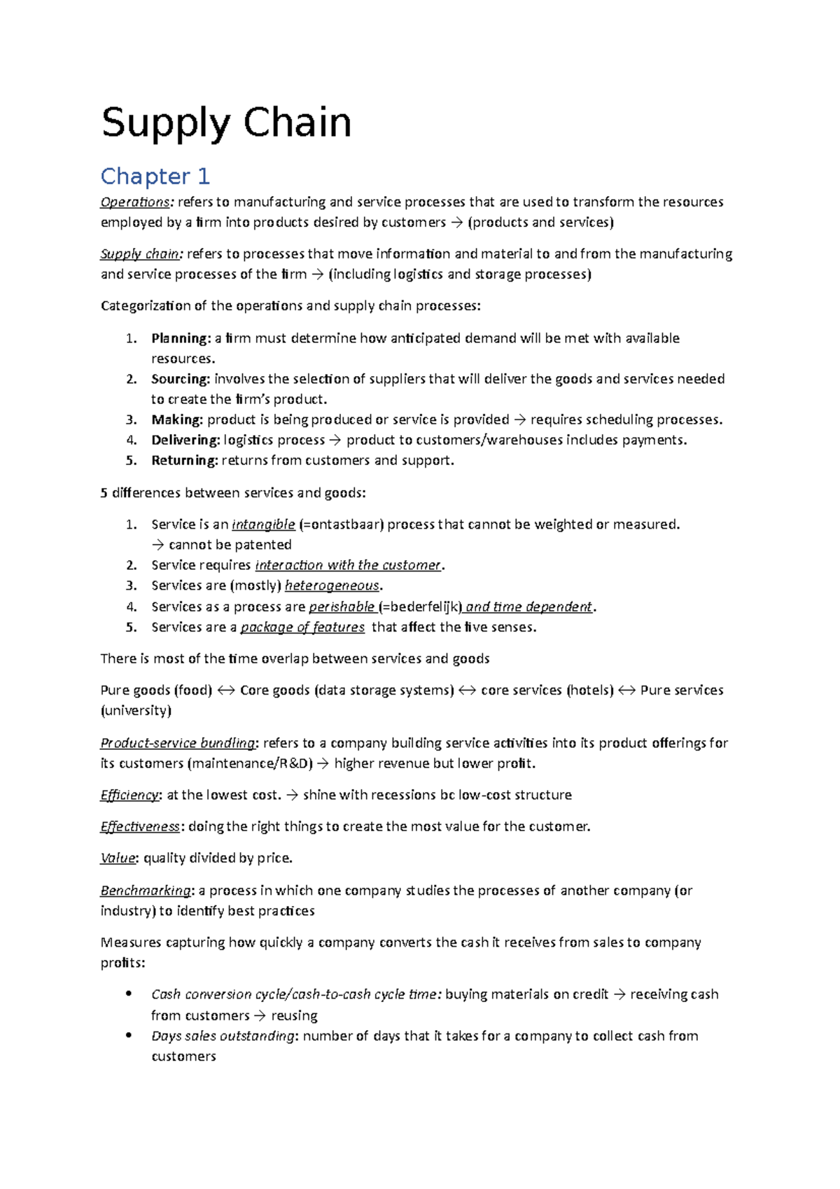 Supply Chain Management Overview: Key Concepts and Strategies - Studeersnel