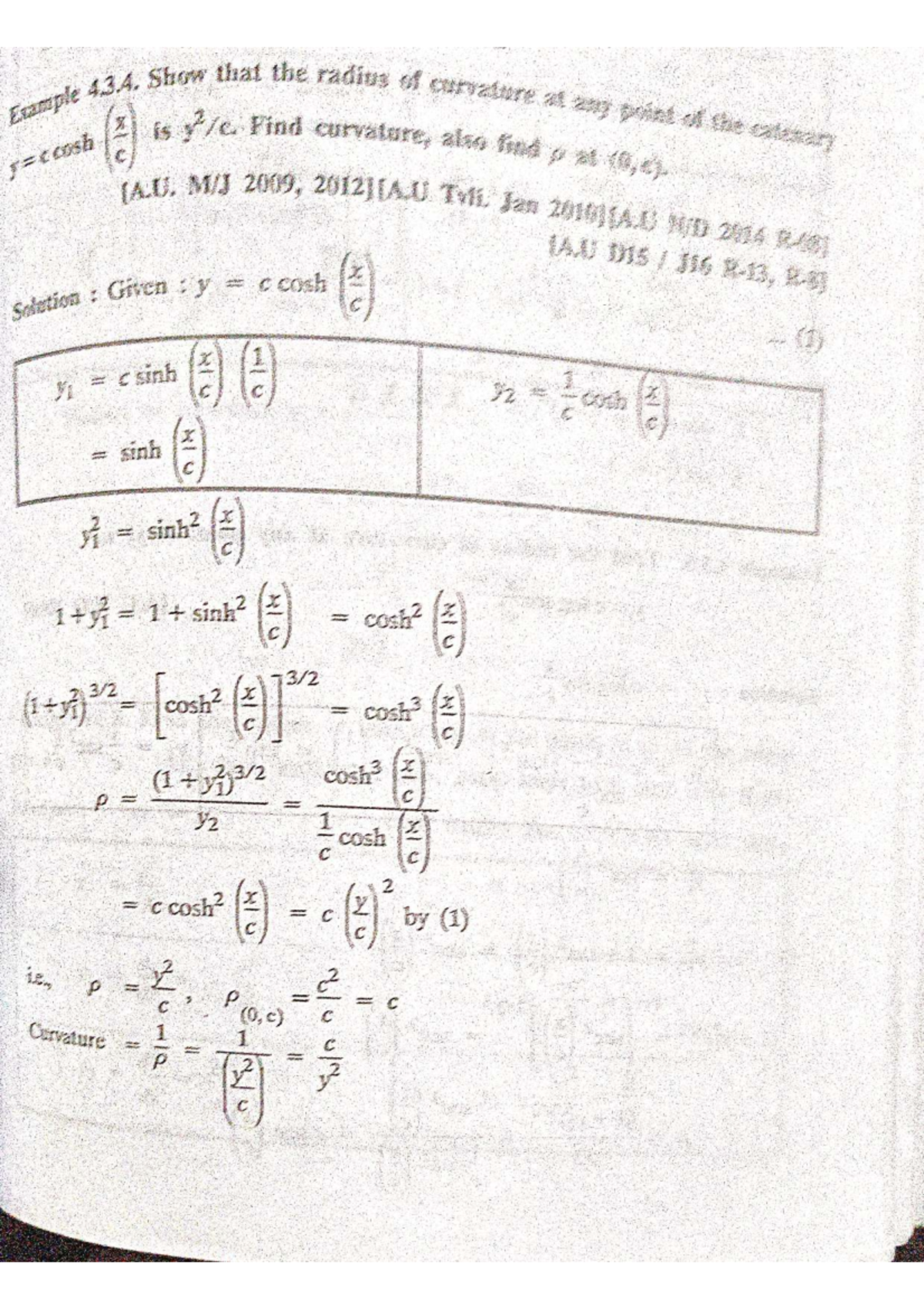 Differential Calculus: Radius of Curvature & Evolute Examples (CBT 2009 ...