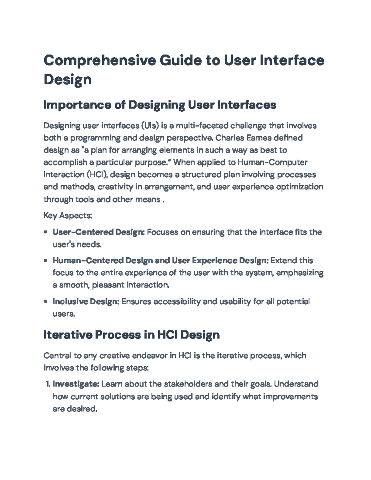 Comprehensive Guide to UI Design & Conceptual Models (CS101) - Studocu