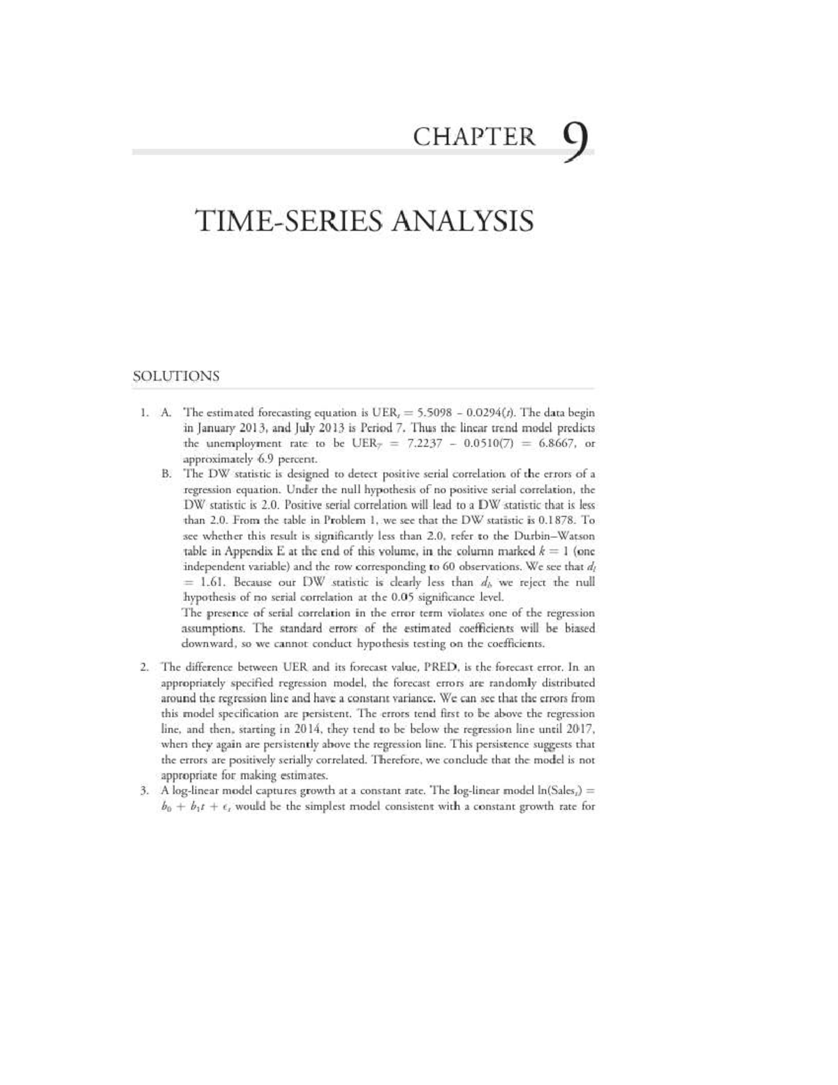 CHAPTER 9 TIME SERIES ANALYSIS SOLUTIONS AND FORECASTING TECHNIQUES - Studocu