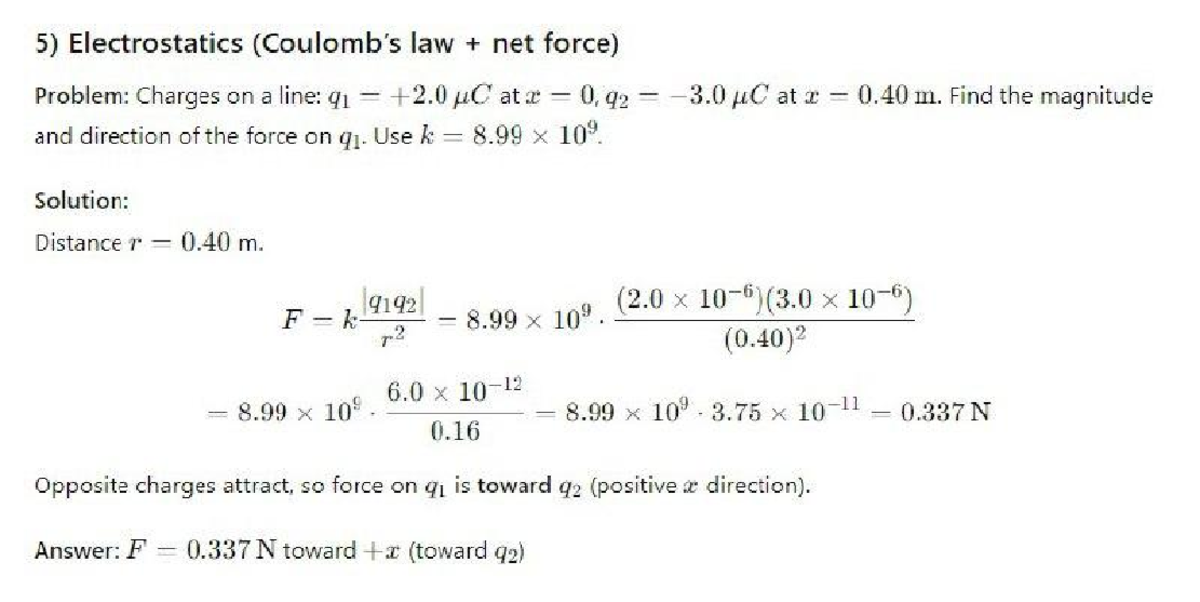 Electrostatics Problem: Force on Charge q₁ (Course Code: 5) - Studocu