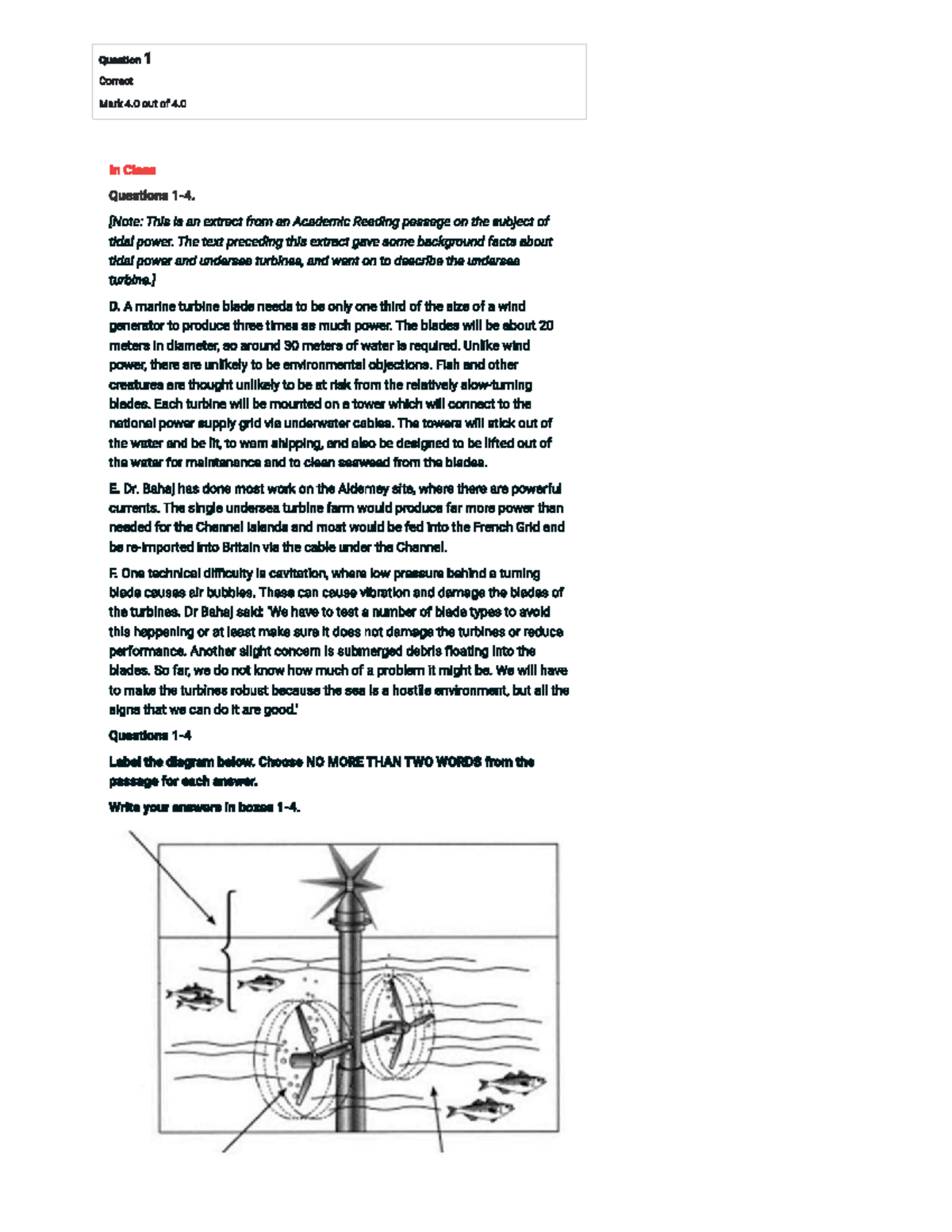 U6 Academic Reading: Tidal Power Diagram Labelling Exercise - Studocu