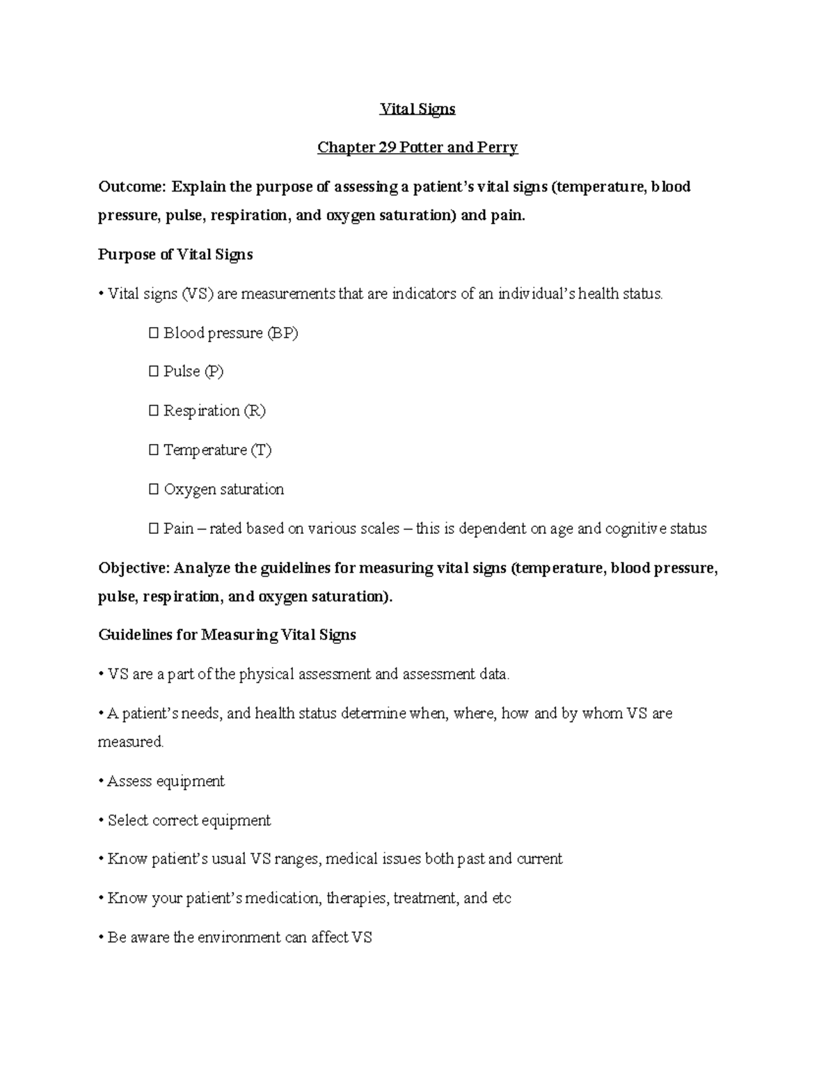 Vital Signs Overview: Key Guidelines & Ranges for Assessment (Chapter ...