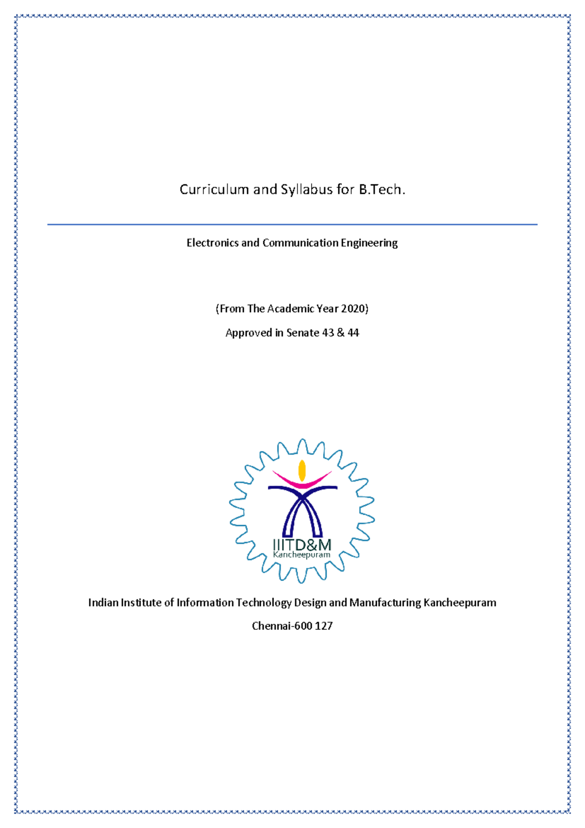 BT-ECE - none - (From The Academic Year 2020) Approved in Senate 43 ...