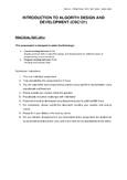 Introduction To Algorithm Design and Development - CSC121 - UiTM - Studocu
