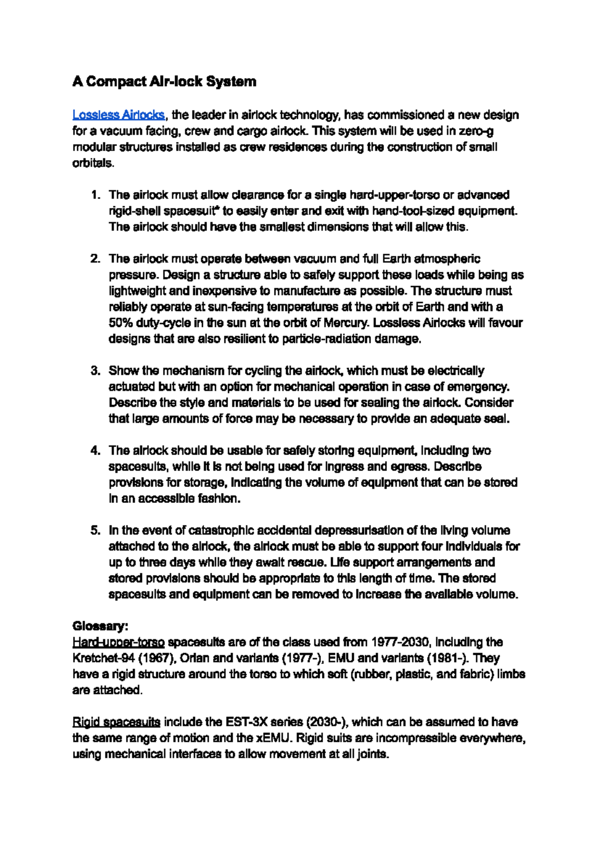 Designing a Lossless Airlock System for Modular Orbital Structures ...