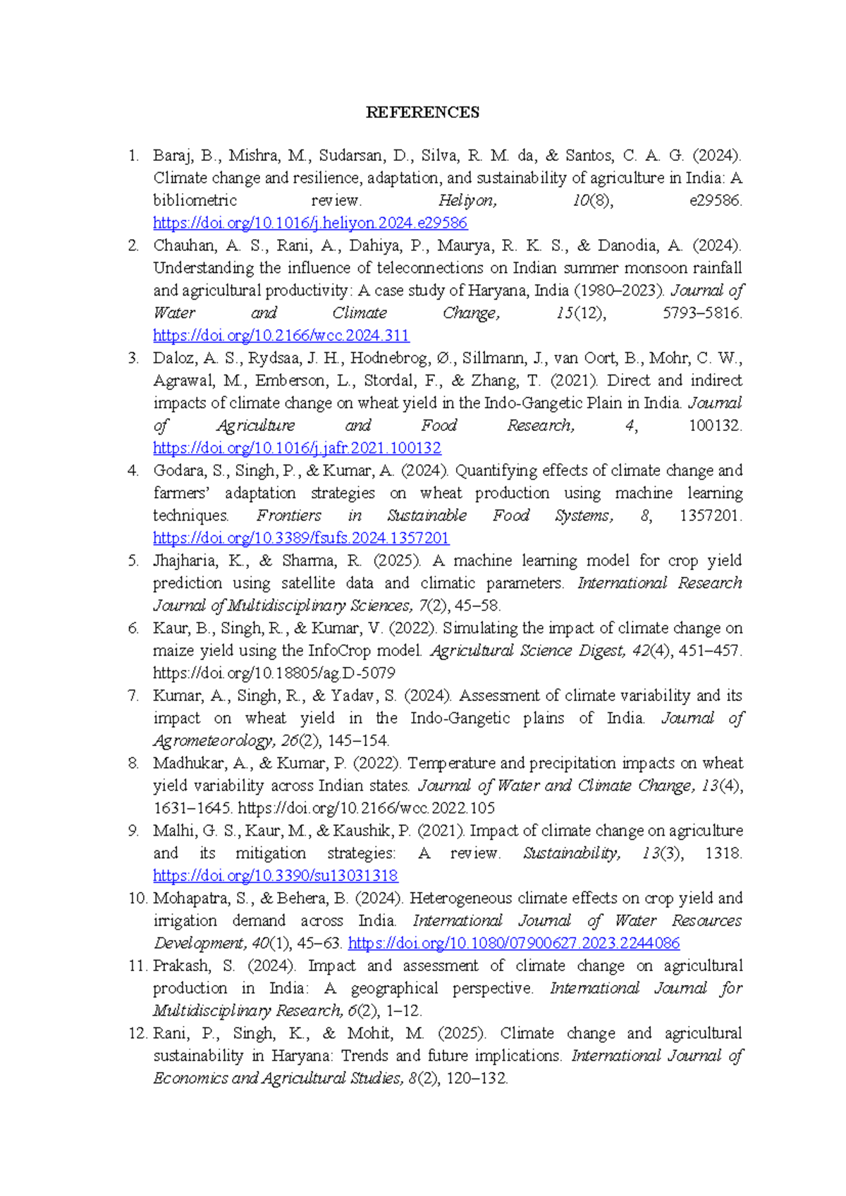 References - Practical Materials on Climate Change & Agriculture - Studocu