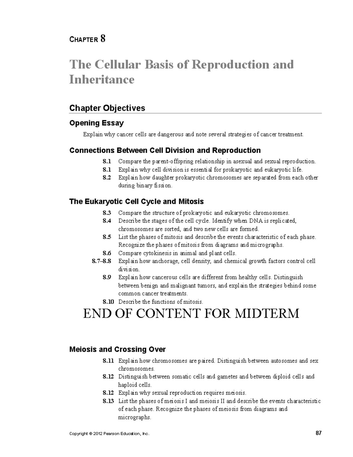 CHAPTER 8 Cellular Reproduction & Inheritance Study Guide - Studocu