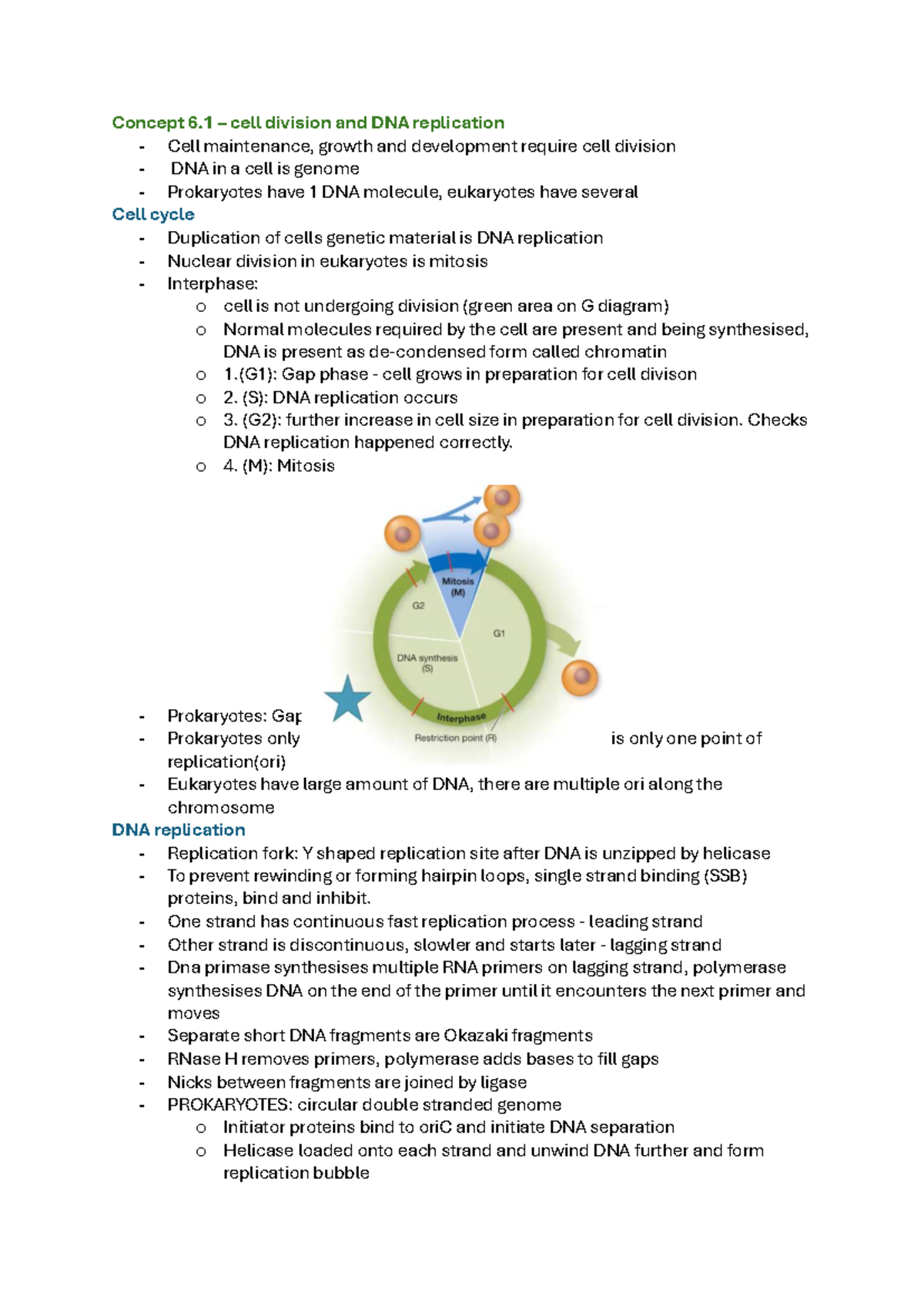 BIOL10008 Final Exam Notes: Concepts 6-9 on Cell Division & Energy ...