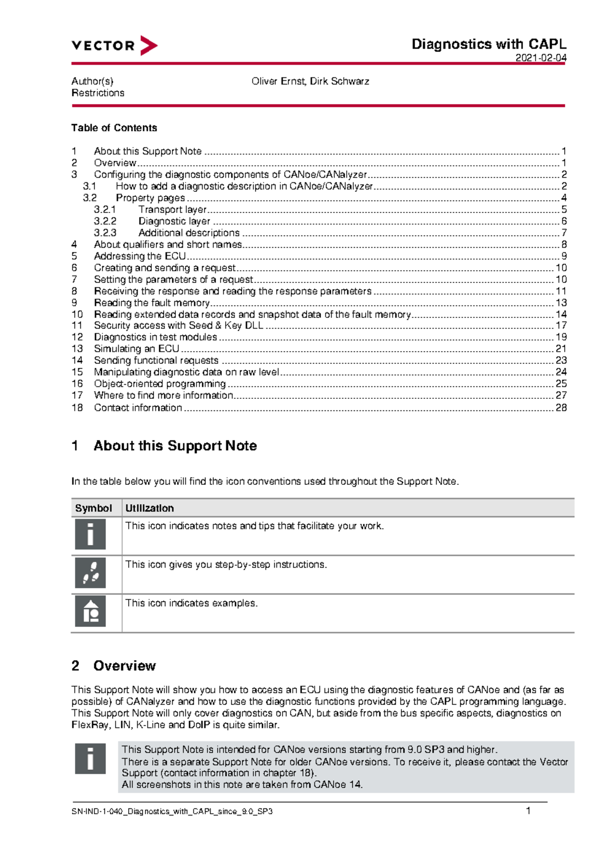 SN-IND-1-040 Midterm Support Note: Diagnostics with CAPL Guide - Studocu