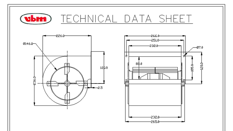 ubm TECHNICAL DATA SHEET: Fan Specifications & Performance Data - Studocu