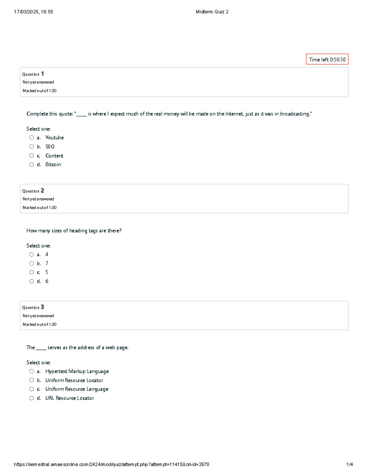 Midterm Quiz 2 - Web Development Essentials - Studocu