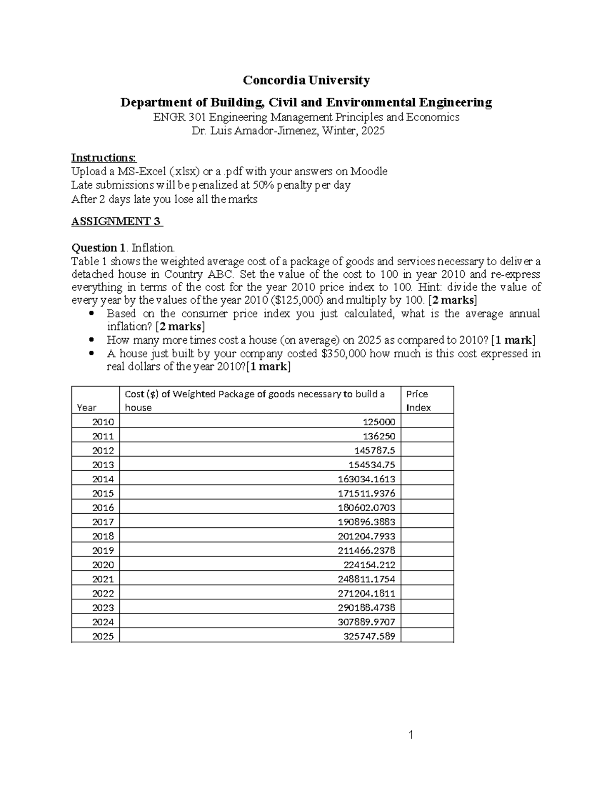 ENGR 301 - Assignment 3 revised - Concordia University Department of ...