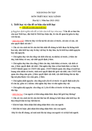 [Solved] Trnh by nguyn l v s pht trin ca trit hc Mc Lnin v ly cc vn dng vo - Triết học Mác ...