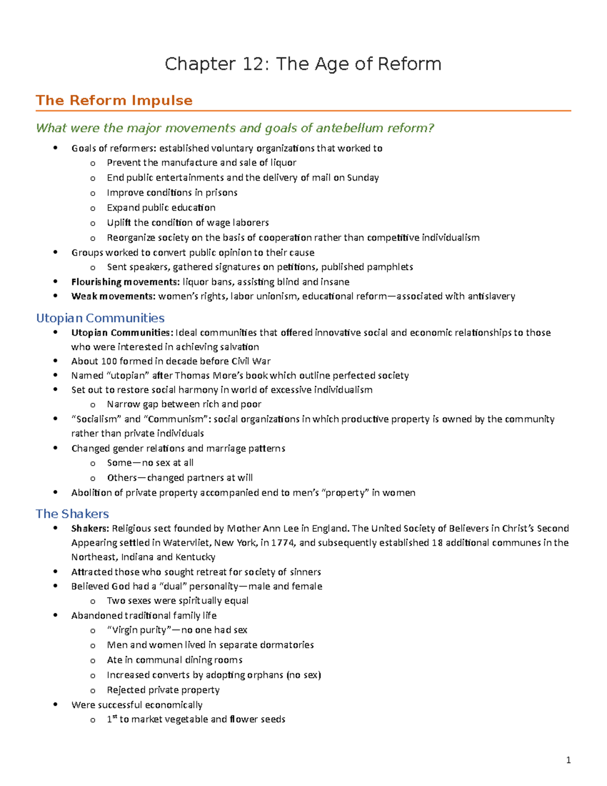 Chapter 12 - Summary Give Me Liberty!: an American History - Chapter 12 ...