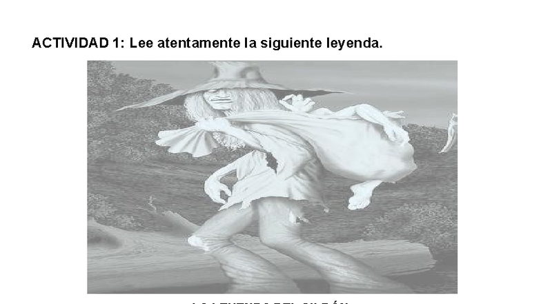 ACTIVIDAD 1: La Leyenda del Silbón y su Significado Cultural - Studocu