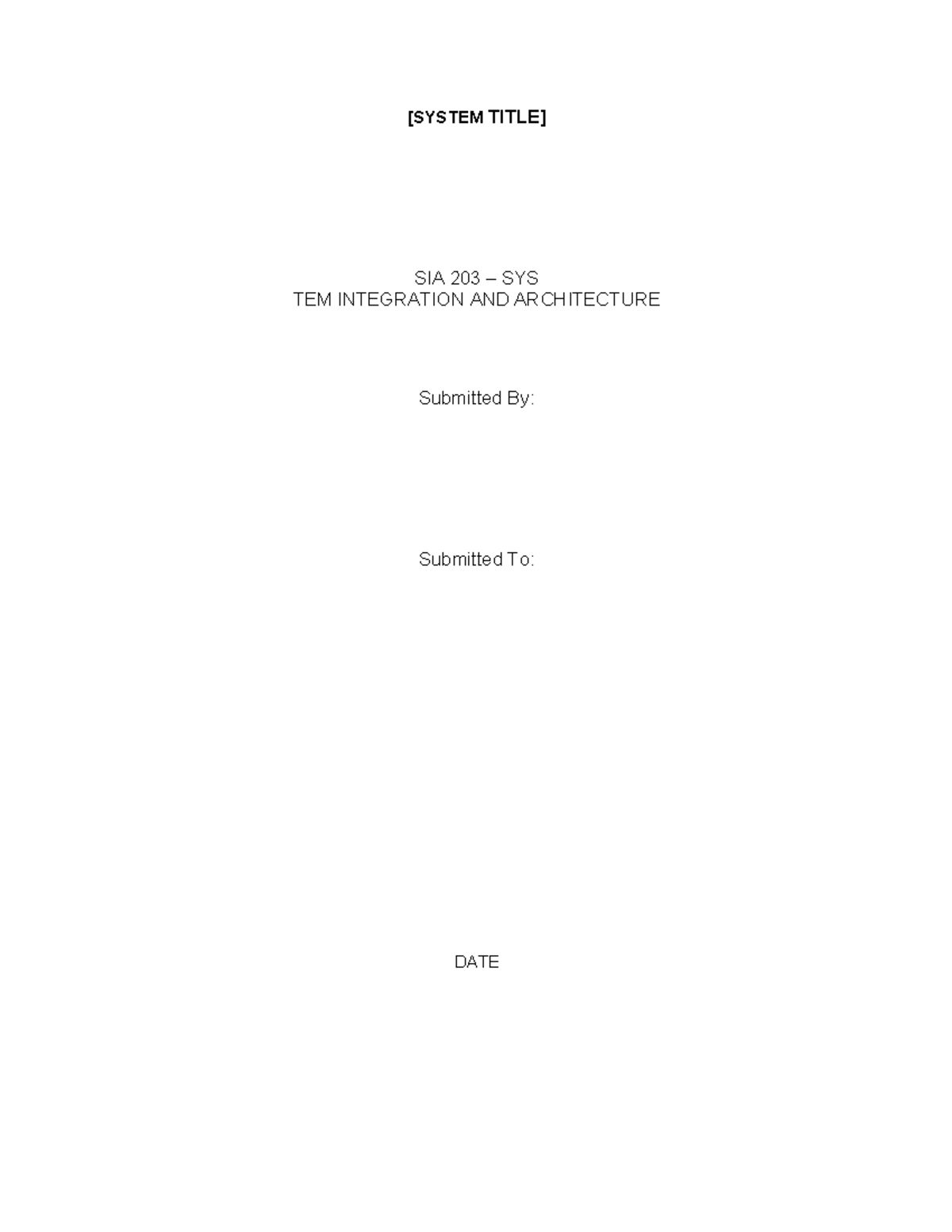 BASIC INVENTORY SYSTEM FOR HARDWARE SERVICES - SIA 203 System ...