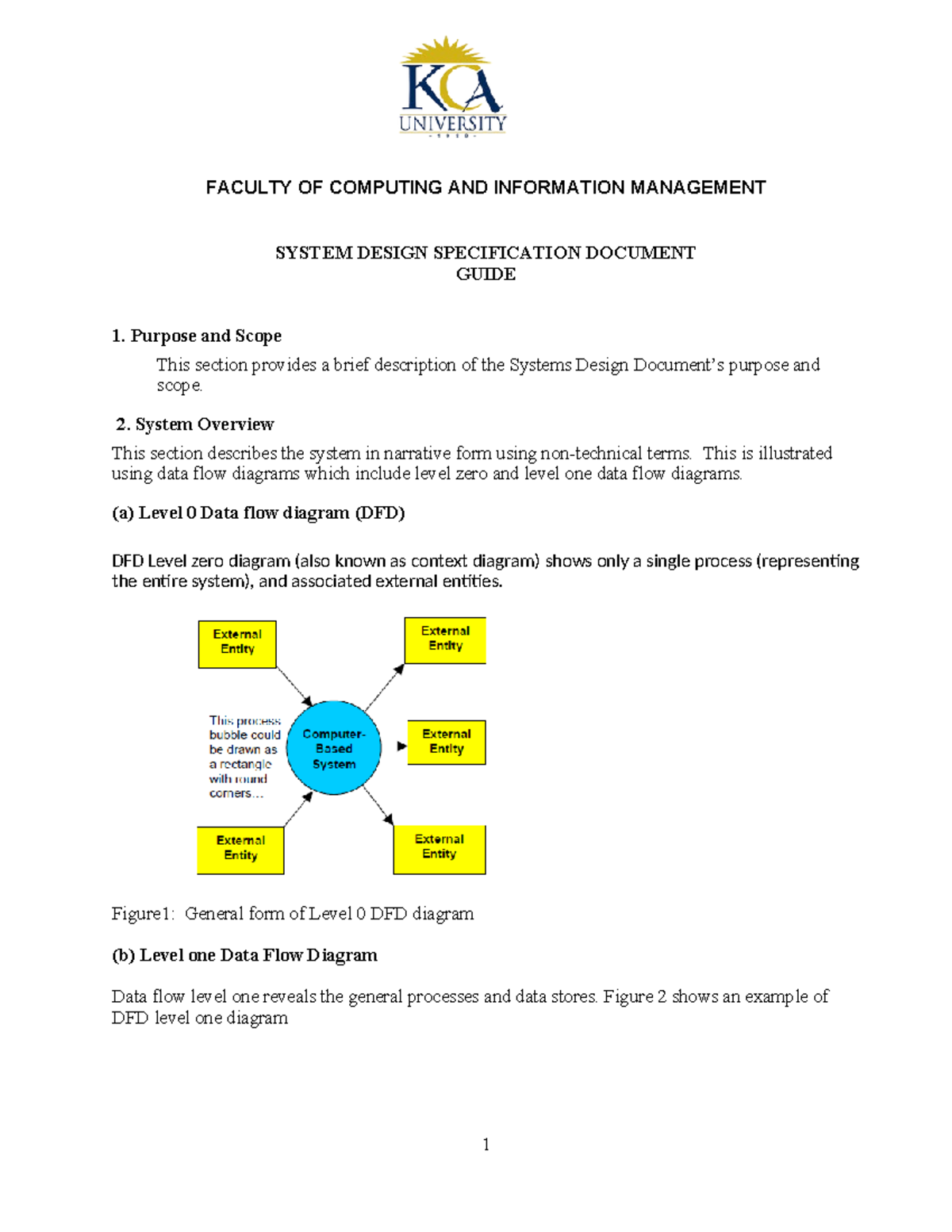 COMPUTING 101: System Design Specification Document Guide - Studocu