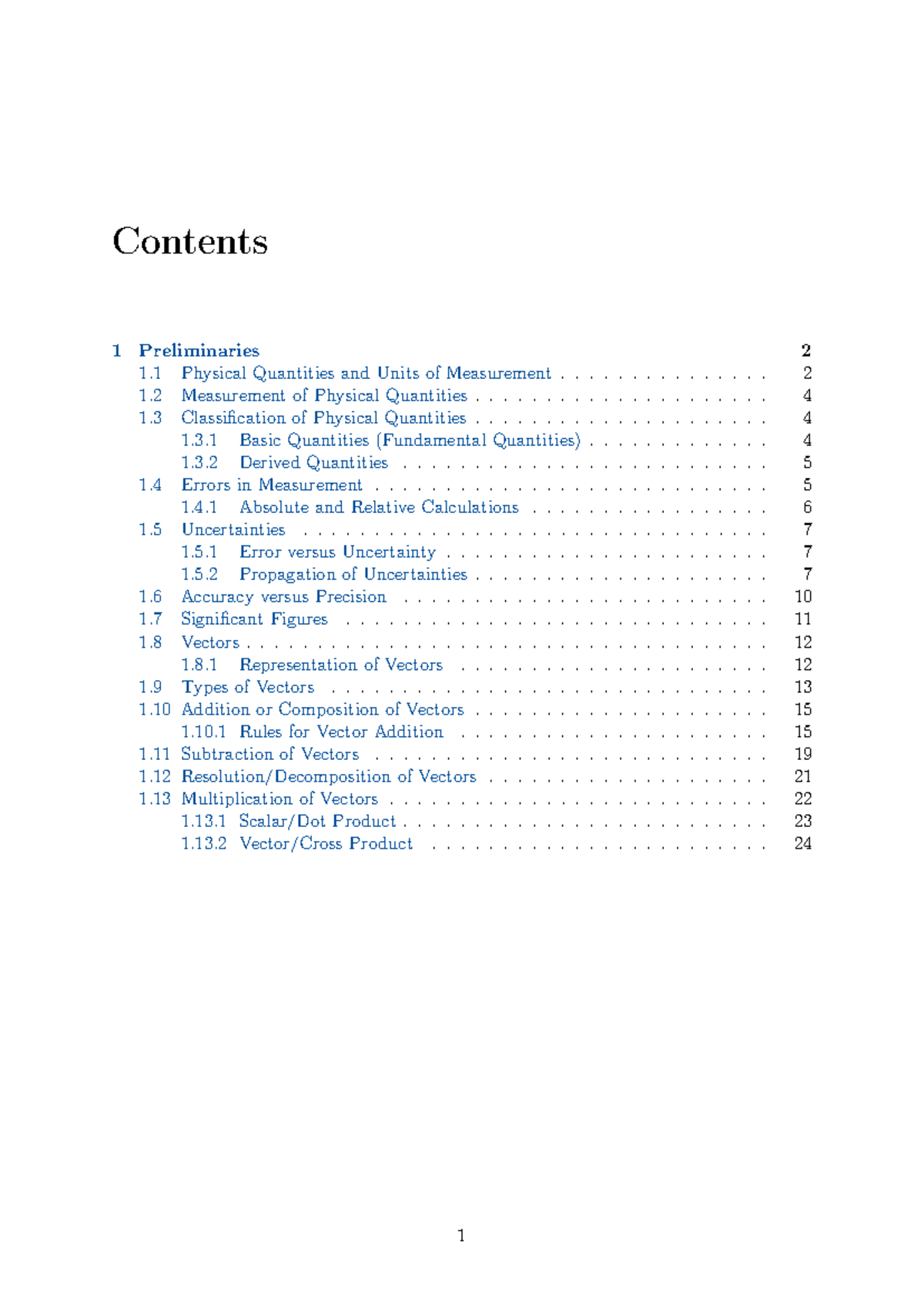 Freshman Physics (1011) Chapter 1: Preliminaries and Measurements - Studocu