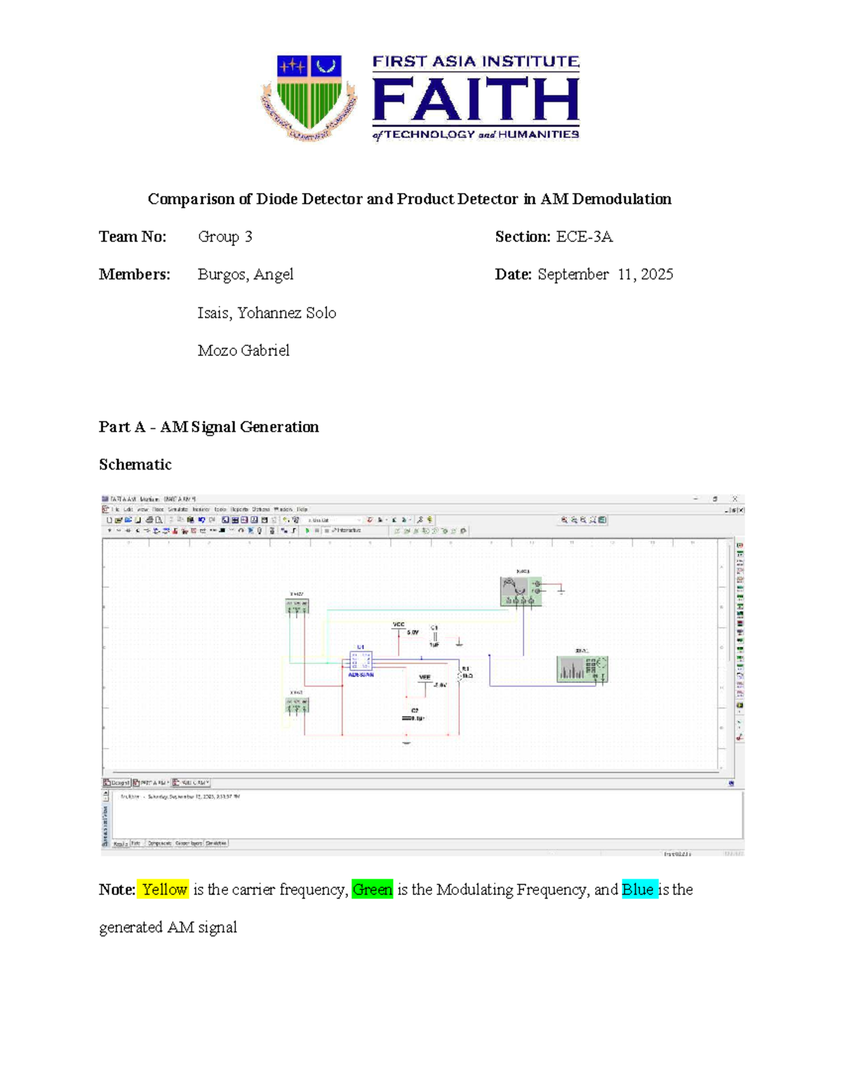 Comparison of Diode vs Product Detectors in AM Demodulation (Group 3 ...