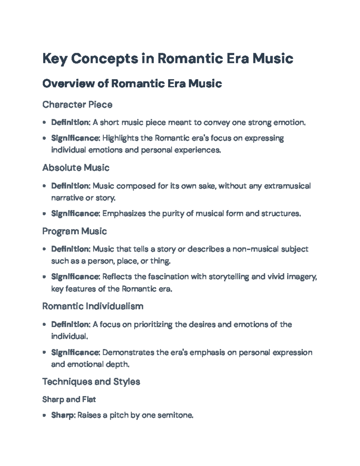 Key Concepts in Romantic Era Music: An Overview and Analysis - Key ...