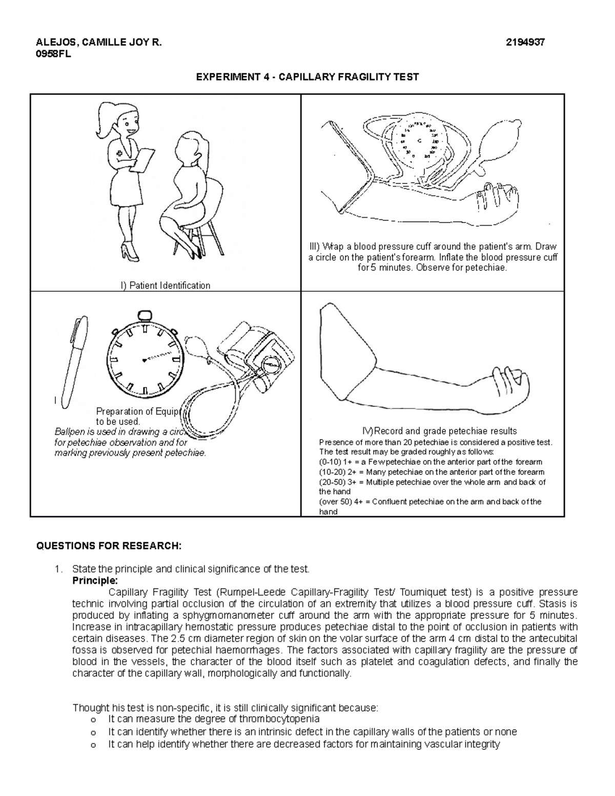 Hemalabexp 4 - Lecture notes 1 - ALEJOS, CAMILLE JOY R. 2194937 0958FL ...