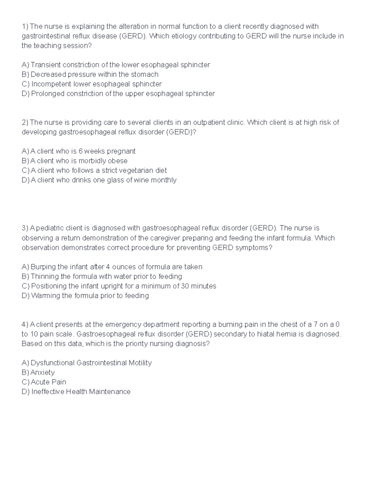 Heart Failure Practice Test - The nurse is caring for a client with ...