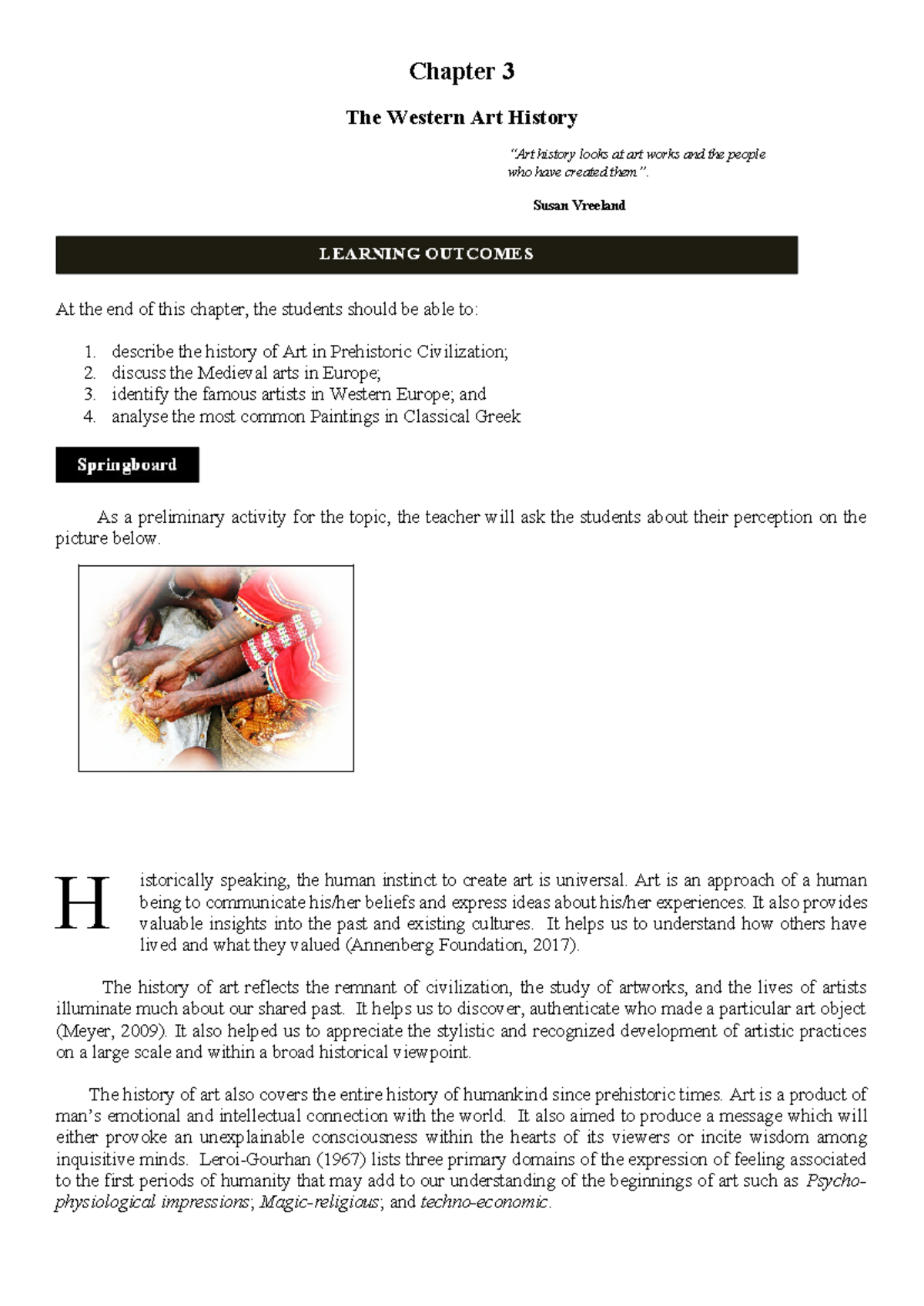 Lecture notes 3 4 2 - It might help you - Chapter 3 The Western Art ...