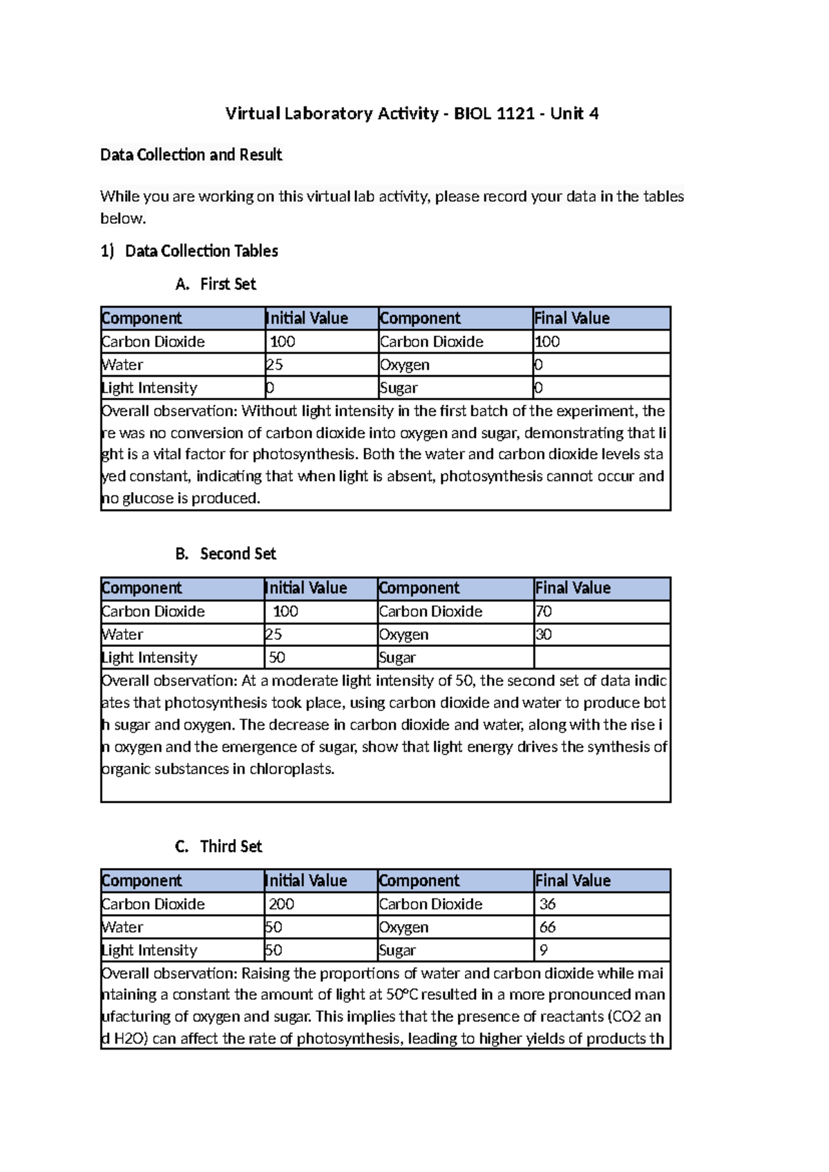 Experiment 3 - Data Collection and Result - Virtual Laboratory Activity ...