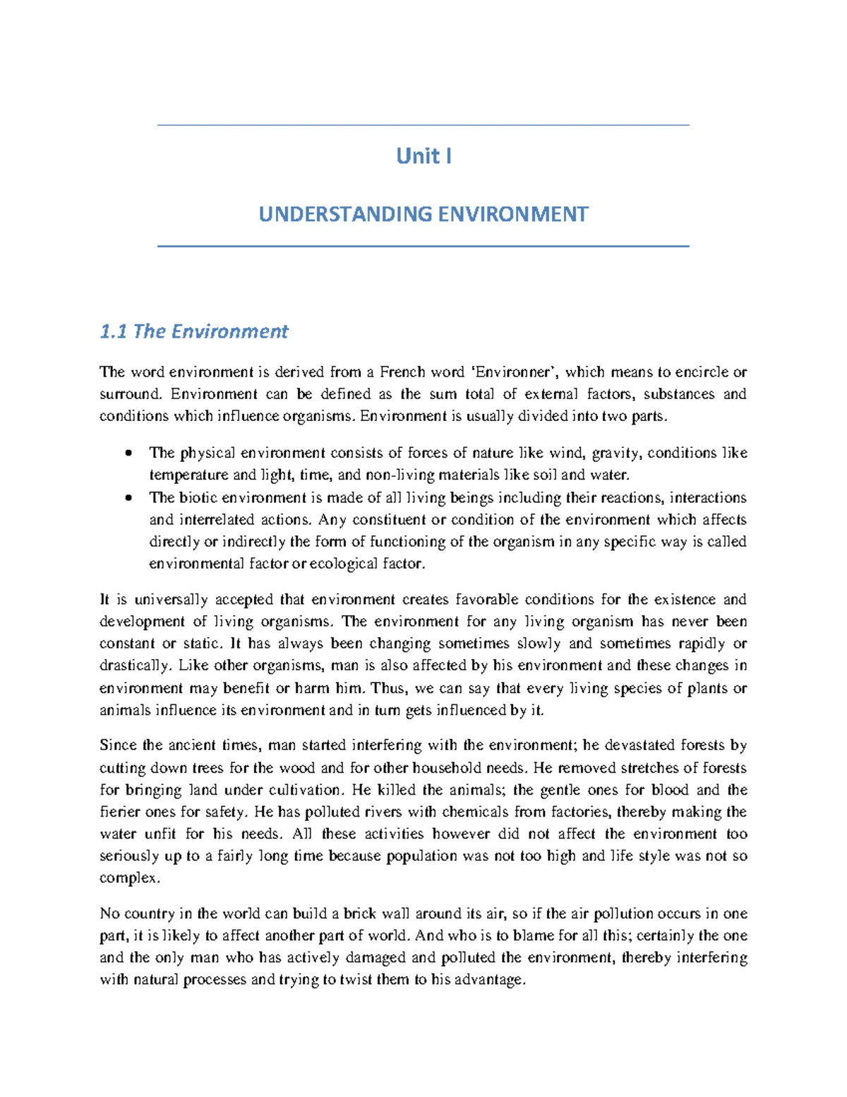 UI ist sem1 - Understanding india BG ist semester - 1 UNIT-I ...