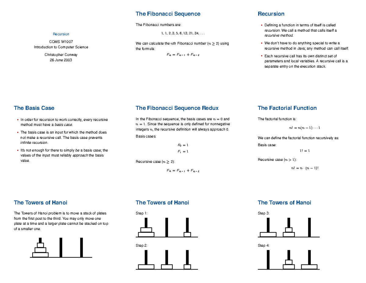 Linear And Binary Algorithm Recursion Coms W Introduction To Computer 0539