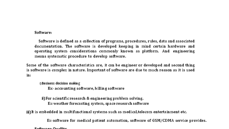 Software Engineering: Chapter 01 Overview and Key Concepts - Studocu