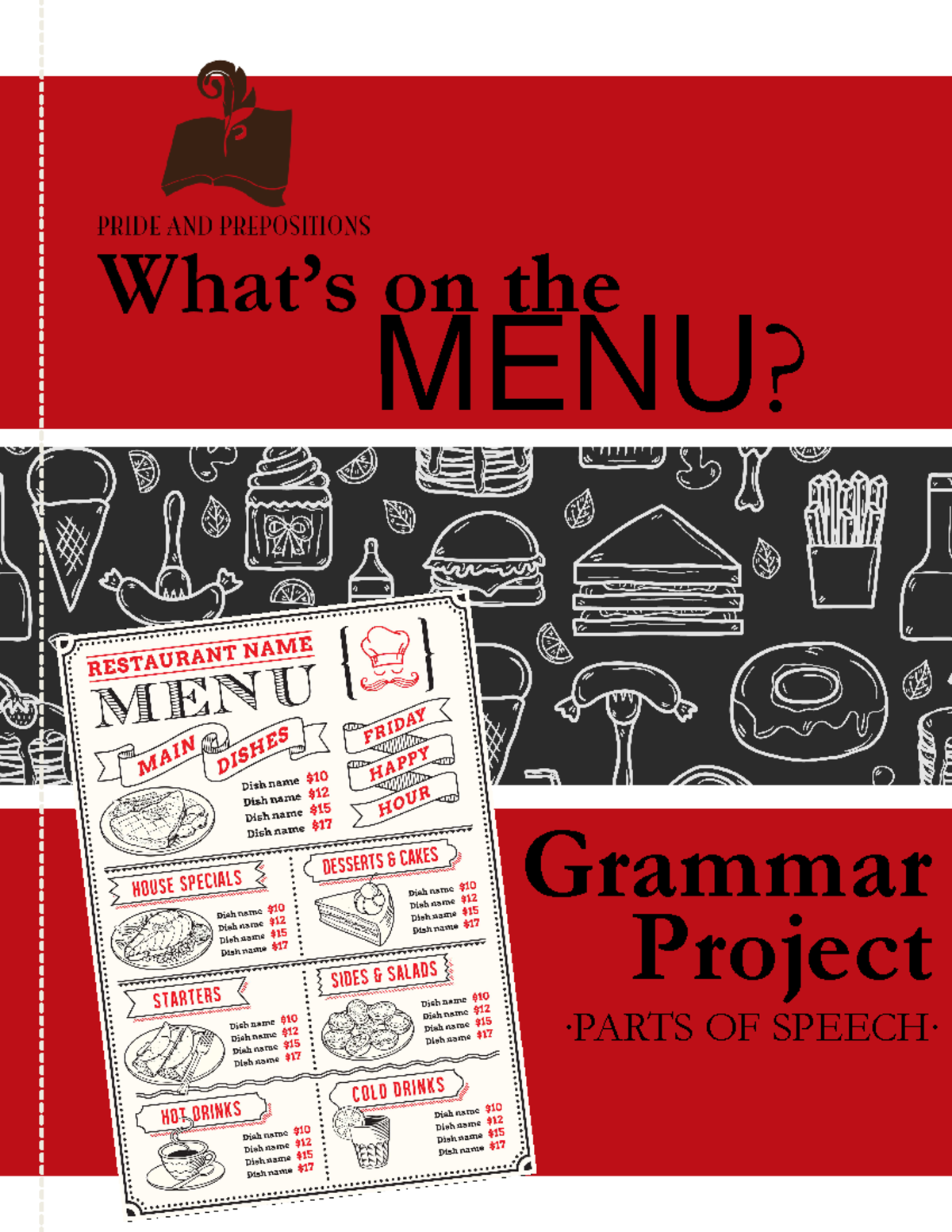 Parts of Speech Menu Project: Middle School Grammar Activity - Studocu