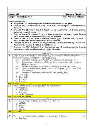 Sacks Sentence Completion - The Sentence Completion Test (SSCT) 1950 ...
