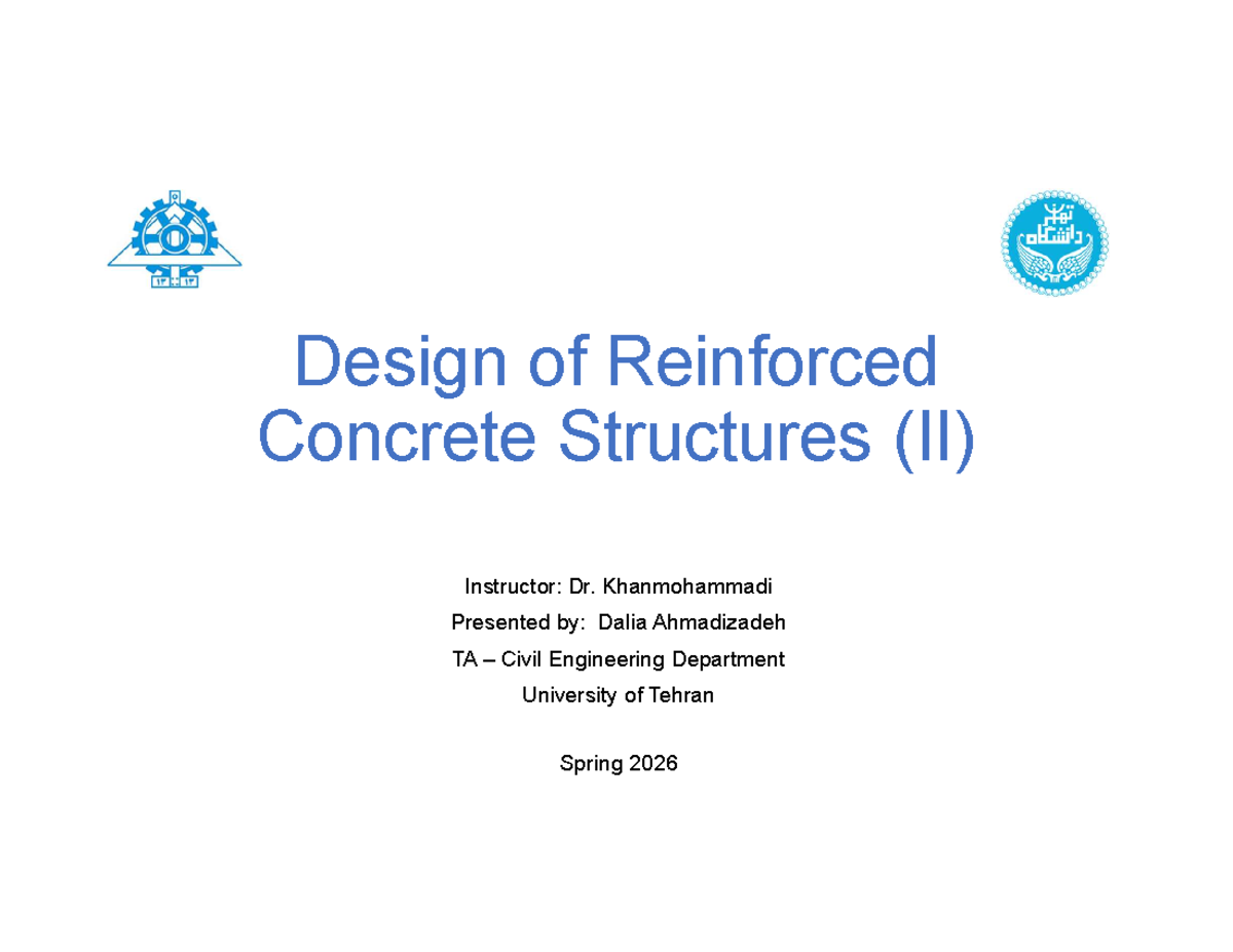 Reinforced Concrete Structures II: Column Design Notes - Studocu