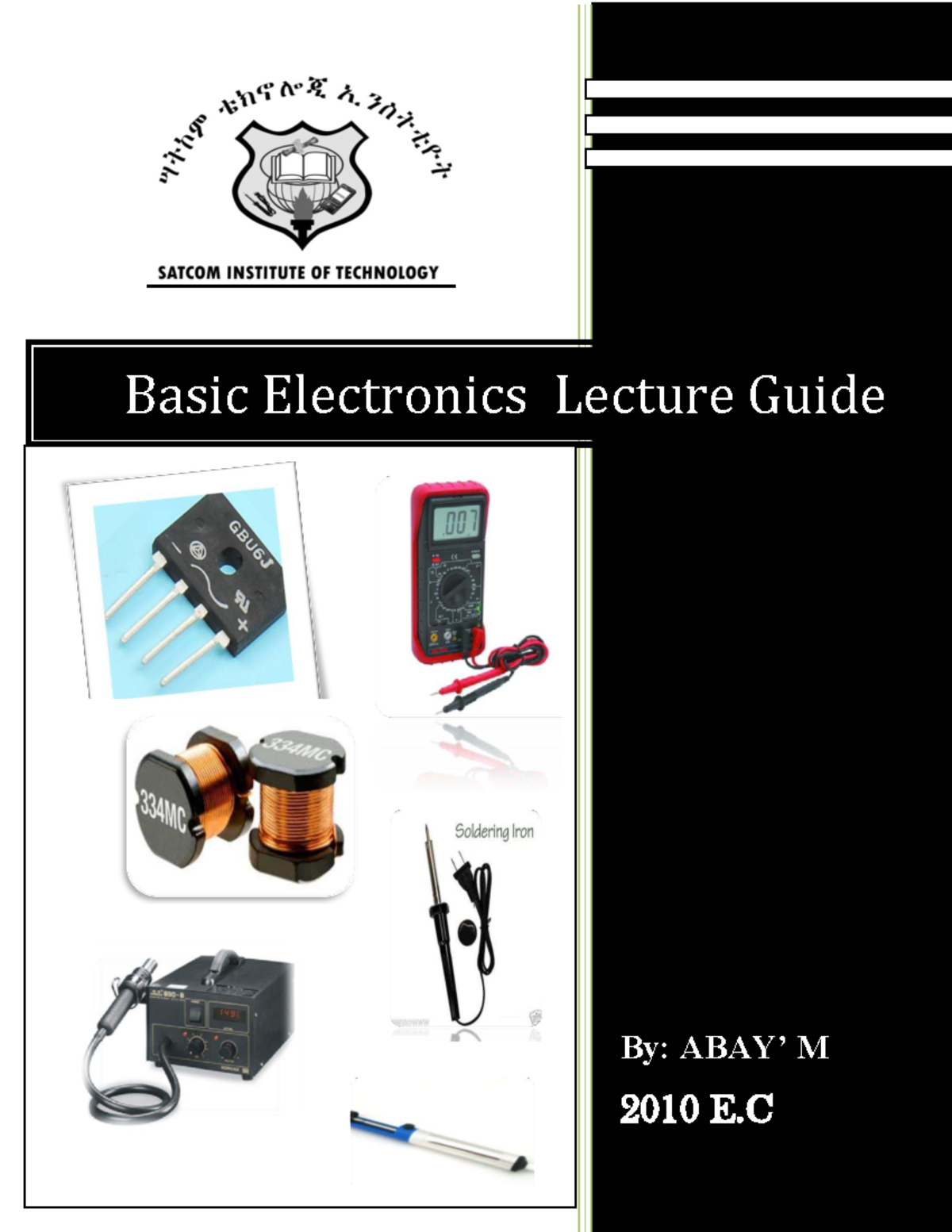 Basic Electronics Lecture Guide: M 2010 E.C - Key Concepts and Components - Studocu