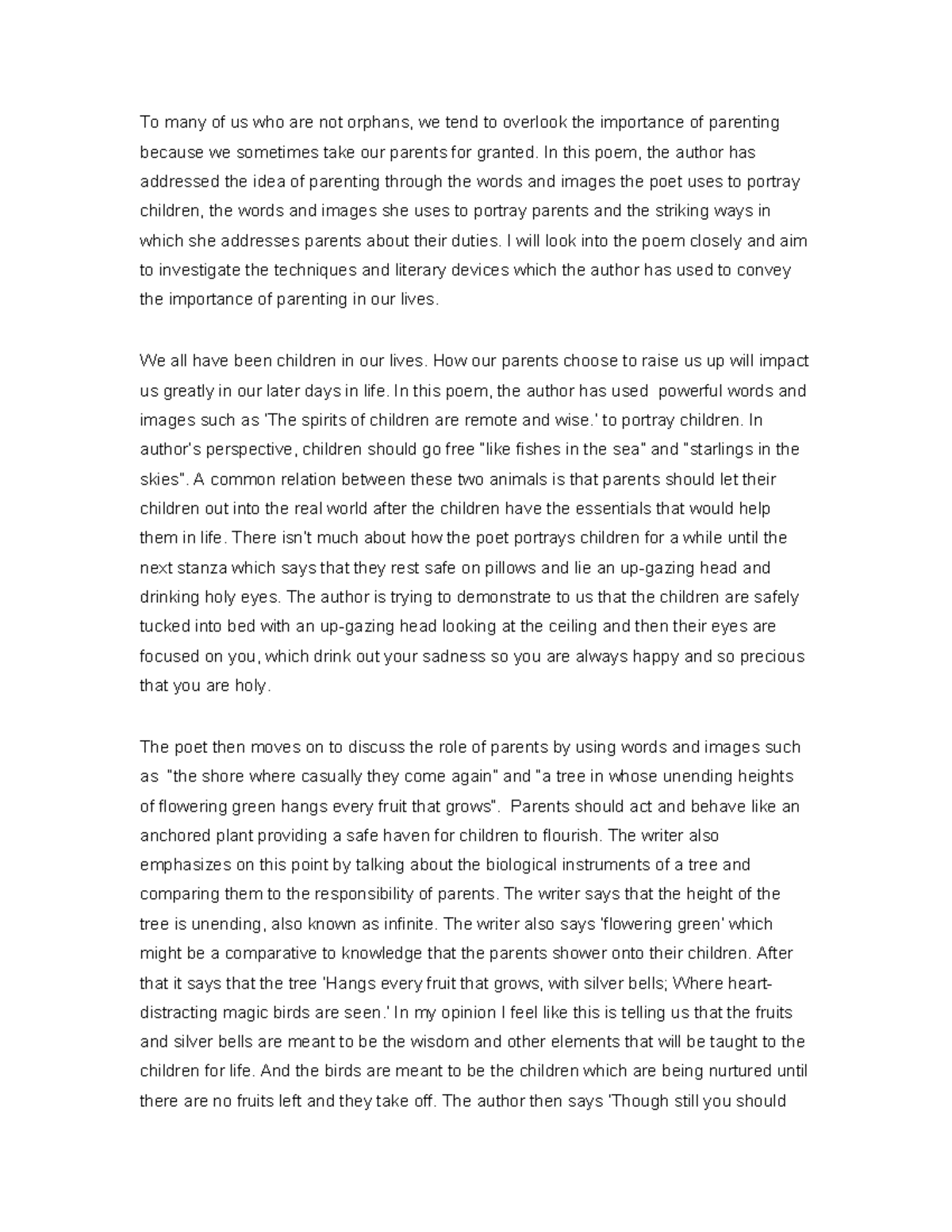 The Importance of Parenting in Poetry: A Close Analysis of Techniques ...