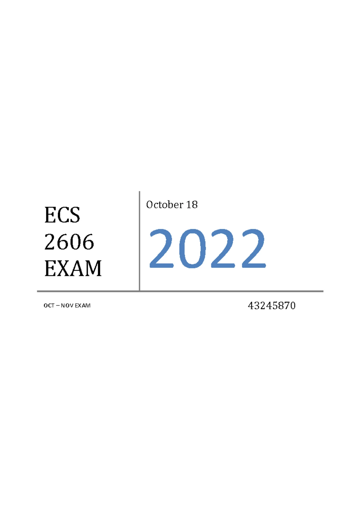 ECS2606 Environmental Economics Oct/Nov 2024 - Exam Paper - Studocu